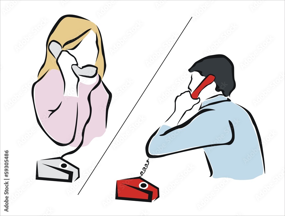 hablar por teléfono vector de Stock | Adobe Stock