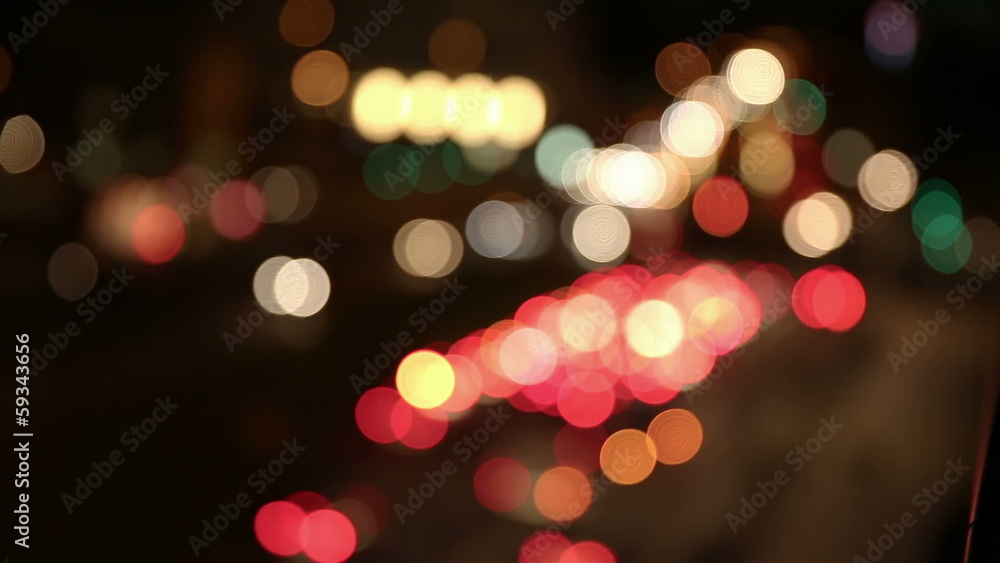 Abstract city lights at night Stock Video | Adobe Stock