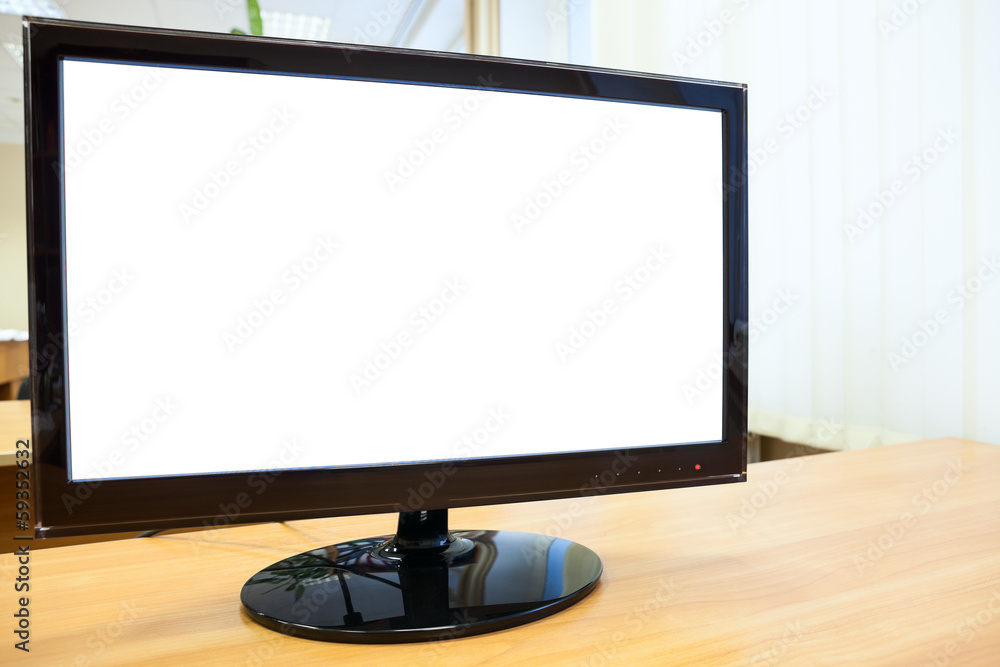 Screen monitor with white isolated background Stock-Foto | Adobe Stock