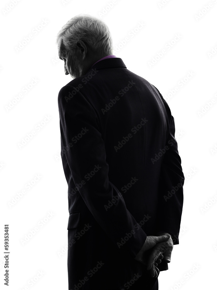 Man In Suit Silhouette From Back