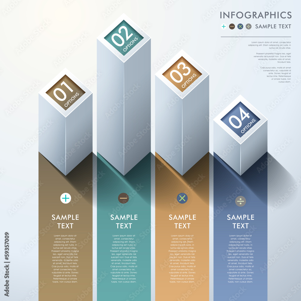 abstract 3d bar chart infographics Stock Vector | Adobe Stock