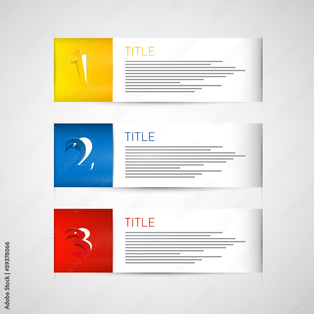 Vector Progress Steps for Tutorial, Infographics Stock Vector | Adobe Stock