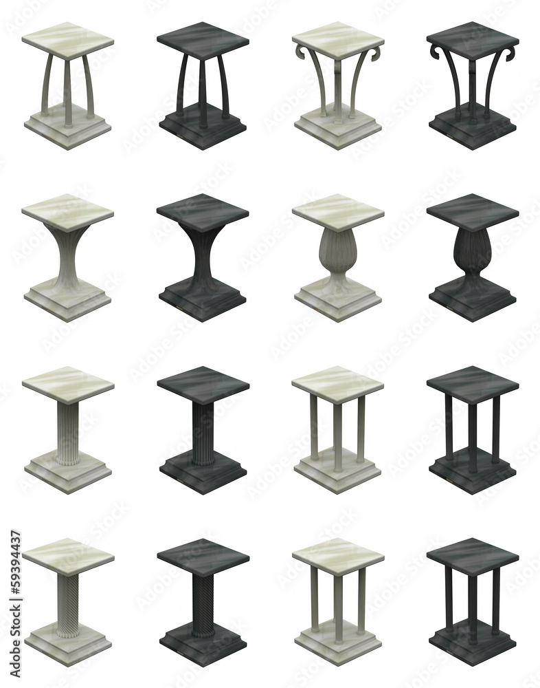 Podest Iso-Set 1 und 2 Stock Illustration | Adobe Stock