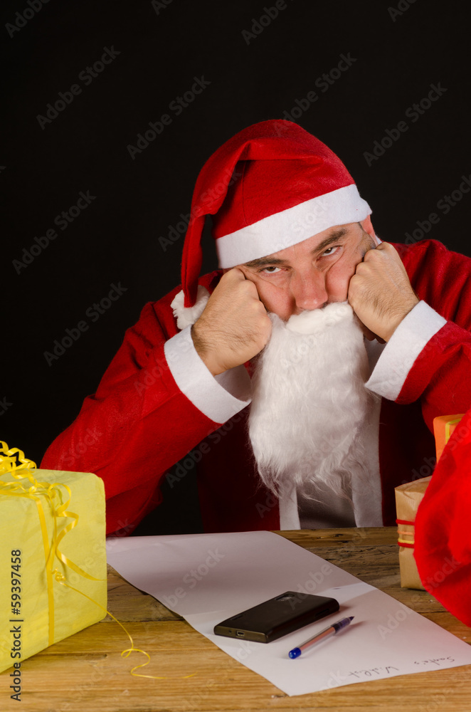 Grumpy Santa Stock Photo | Adobe Stock