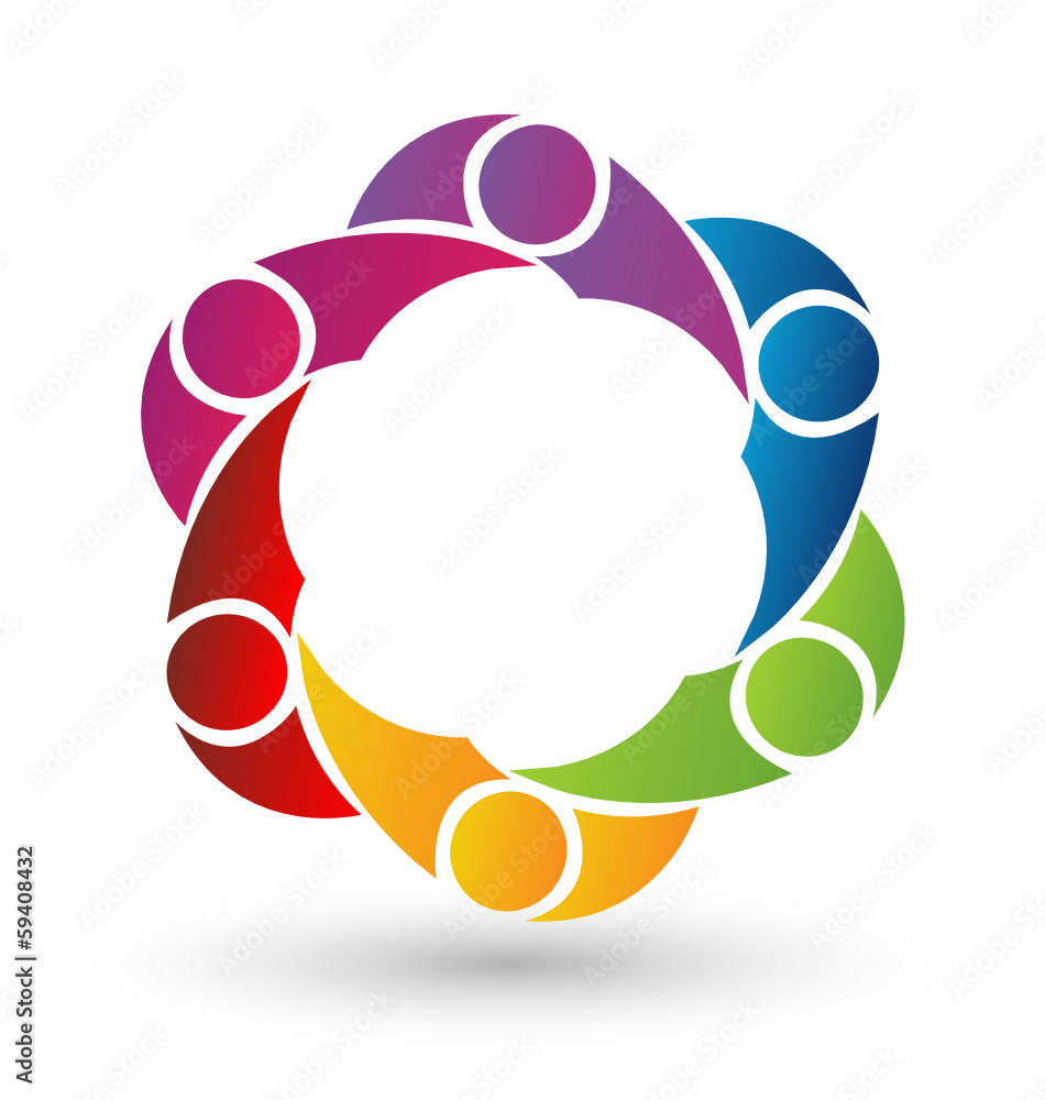 Vector of Teamwork logo design Stock Vector | Adobe Stock