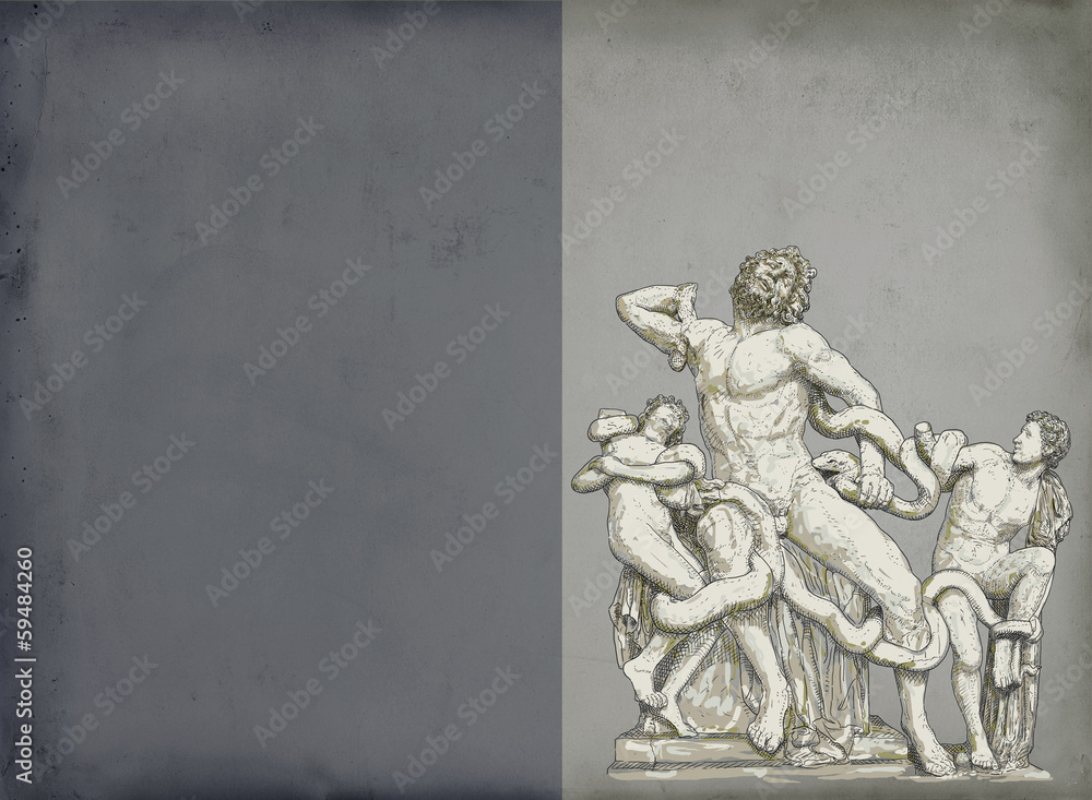 Laocoon sculpture illustration Stock Illustration | Adobe Stock