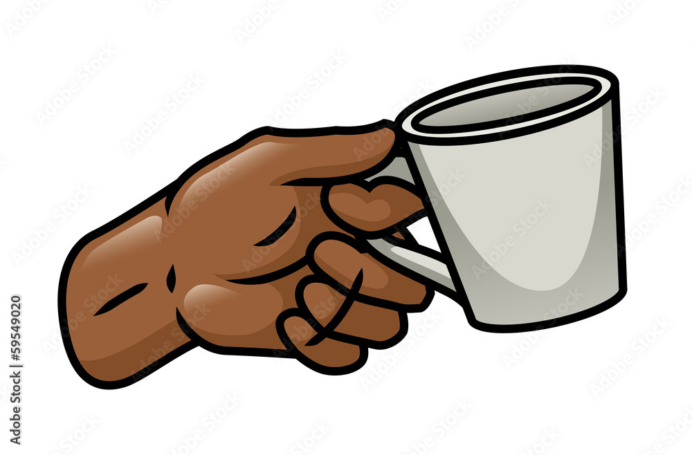 Hand Holding A Mug Stock Vector | Adobe Stock