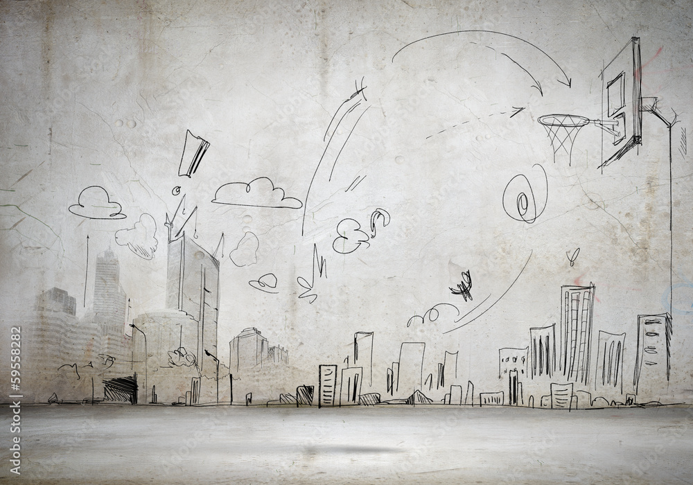 Sketch background Stock Photo | Adobe Stock