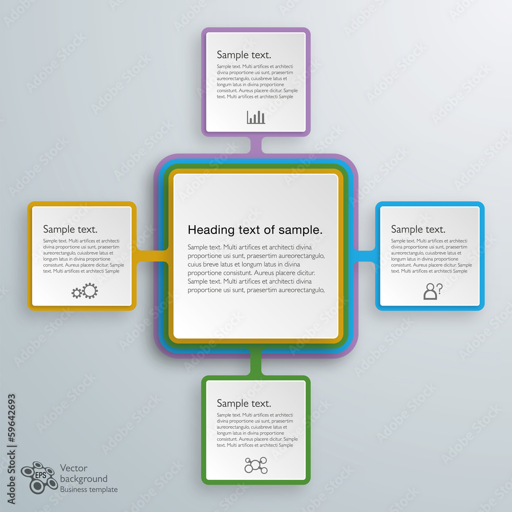Infographics Vector Background 4-Step Process Stock Vector | Adobe Stock