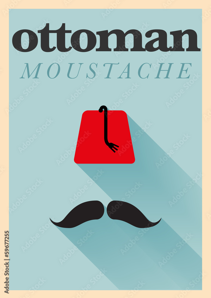Vintage Mustache Poster Stock Vector | Adobe Stock