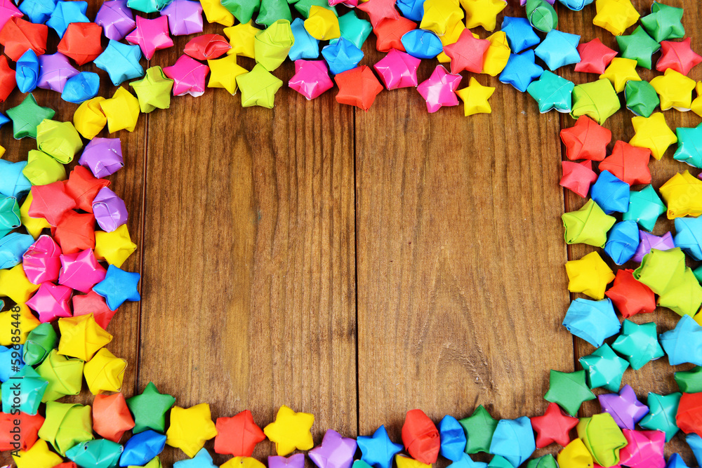 Paper stars with dreams on wooden background Stock Photo | Adobe Stock