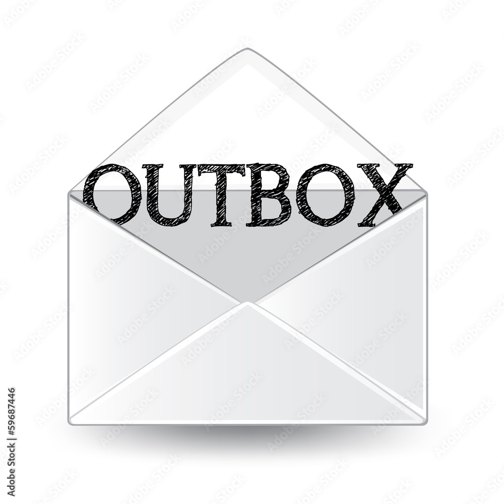 Outbox Icon Stock Illustration | Adobe Stock