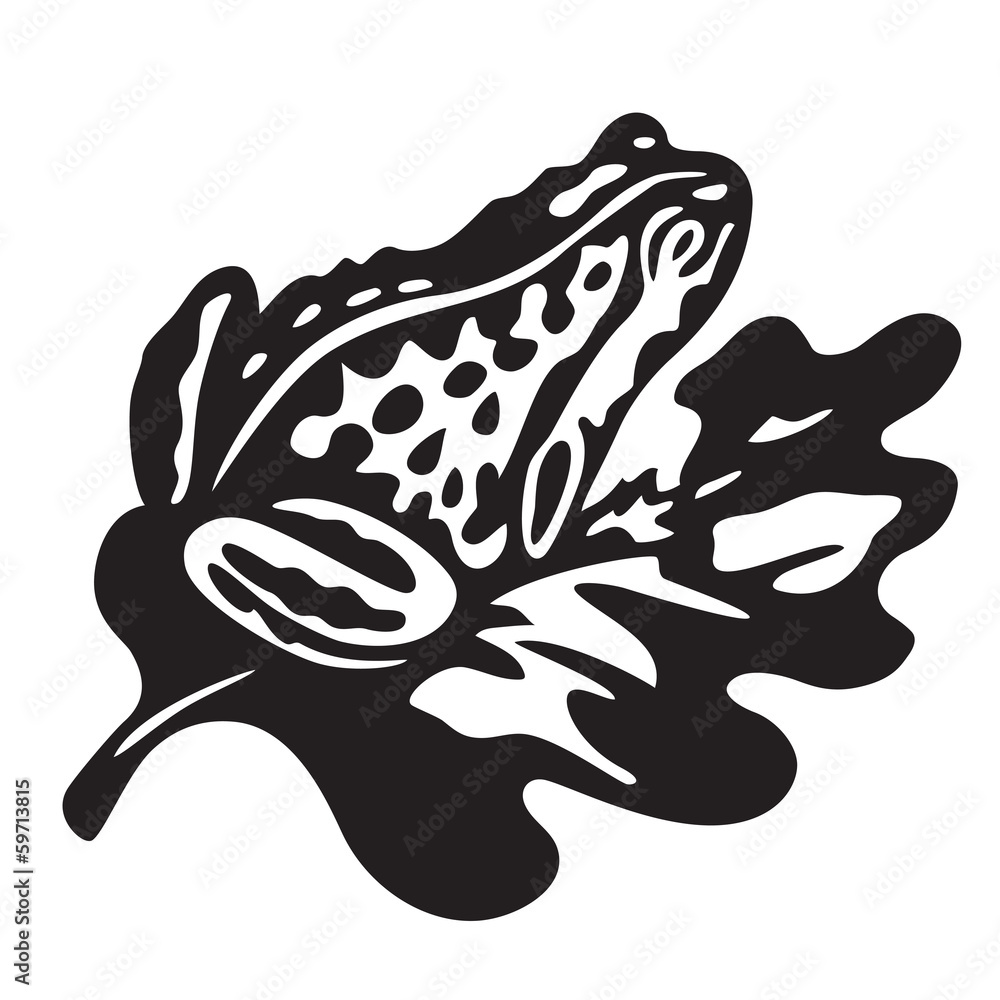 black frog - vector illustration Stock Vector | Adobe Stock