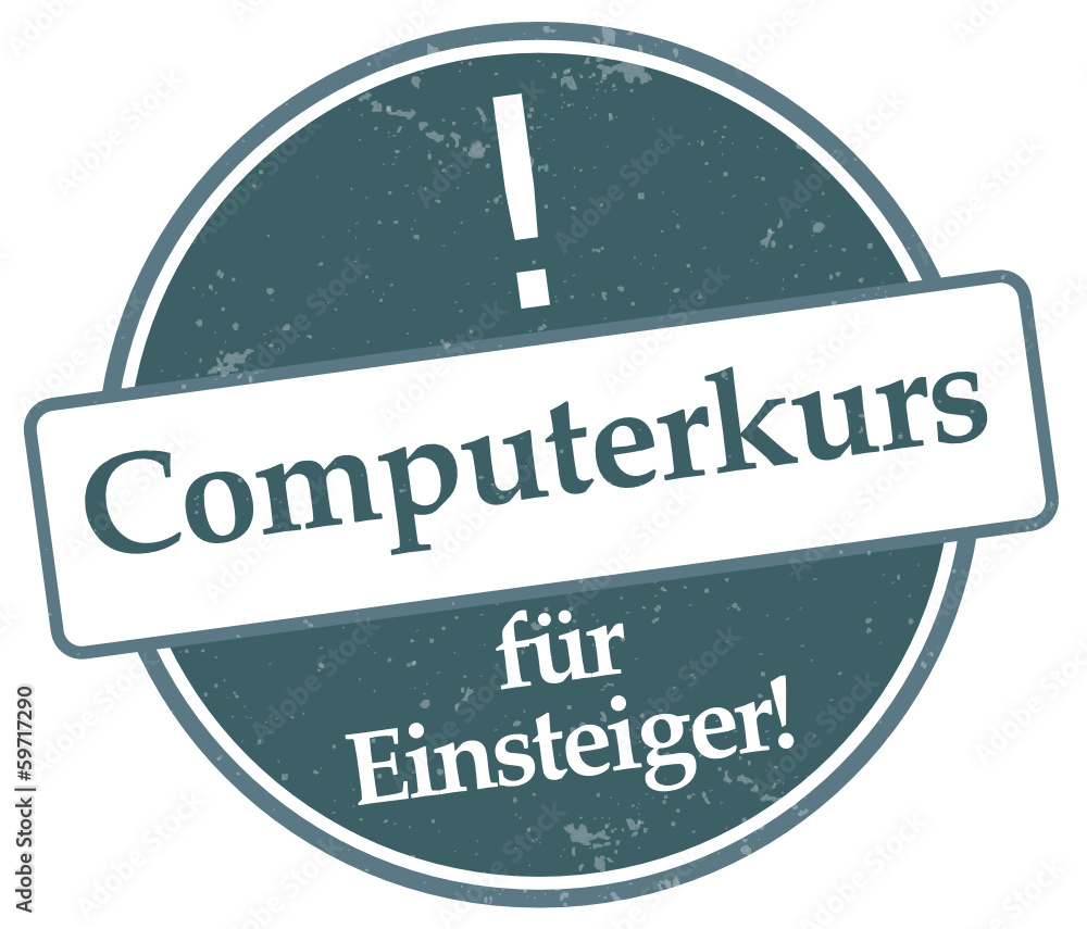 Computerkurs für Einsteiger Stock-Vektorgrafik | Adobe Stock