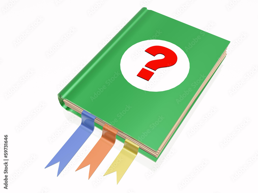 Book with question mark Stock Illustration | Adobe Stock