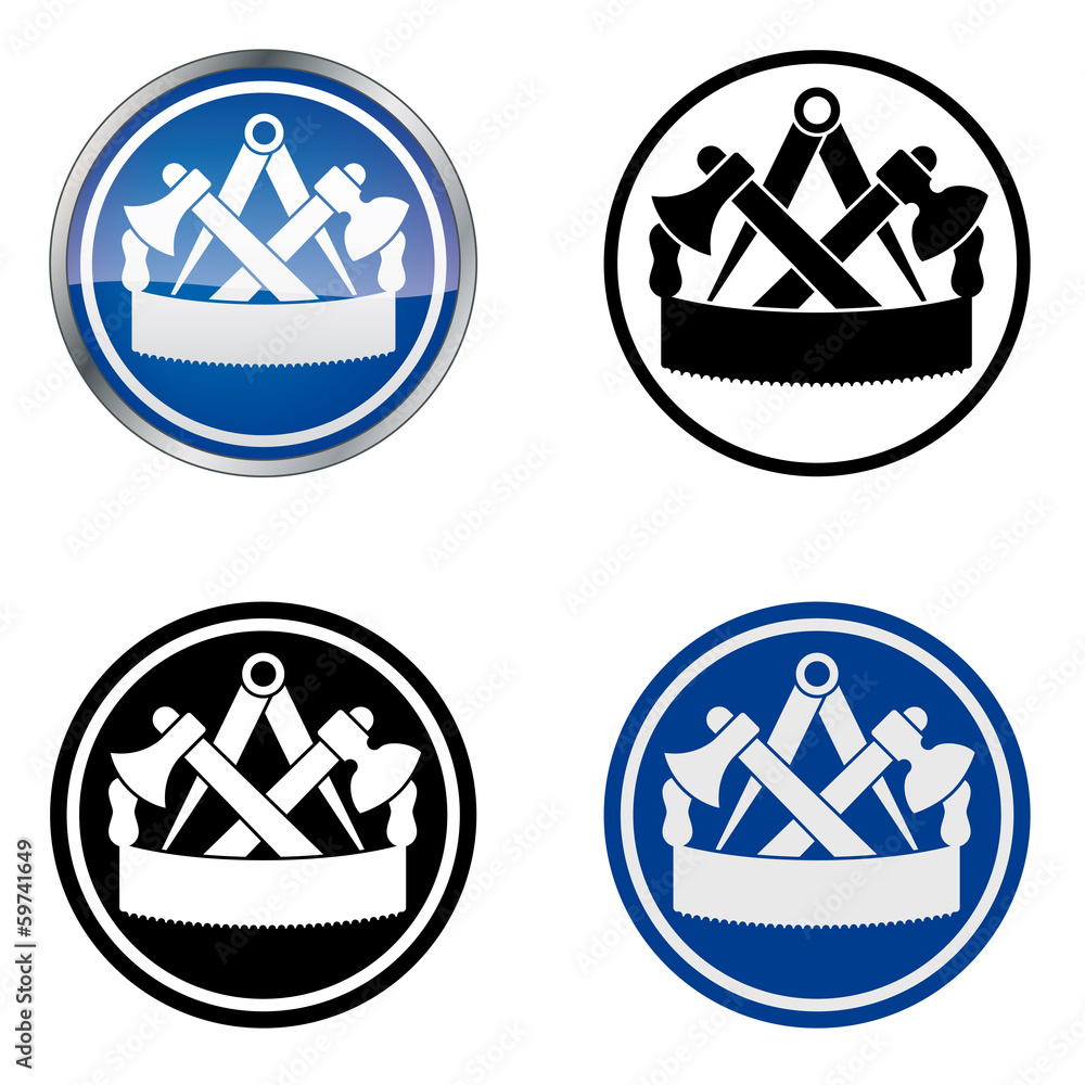 Zunftzeichen Zimmermann Handwerk Stock Vector | Adobe Stock