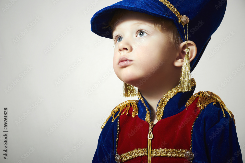 Little Boy in Carnival Costume.Children.Masquerade Soldier Stock Photo ...
