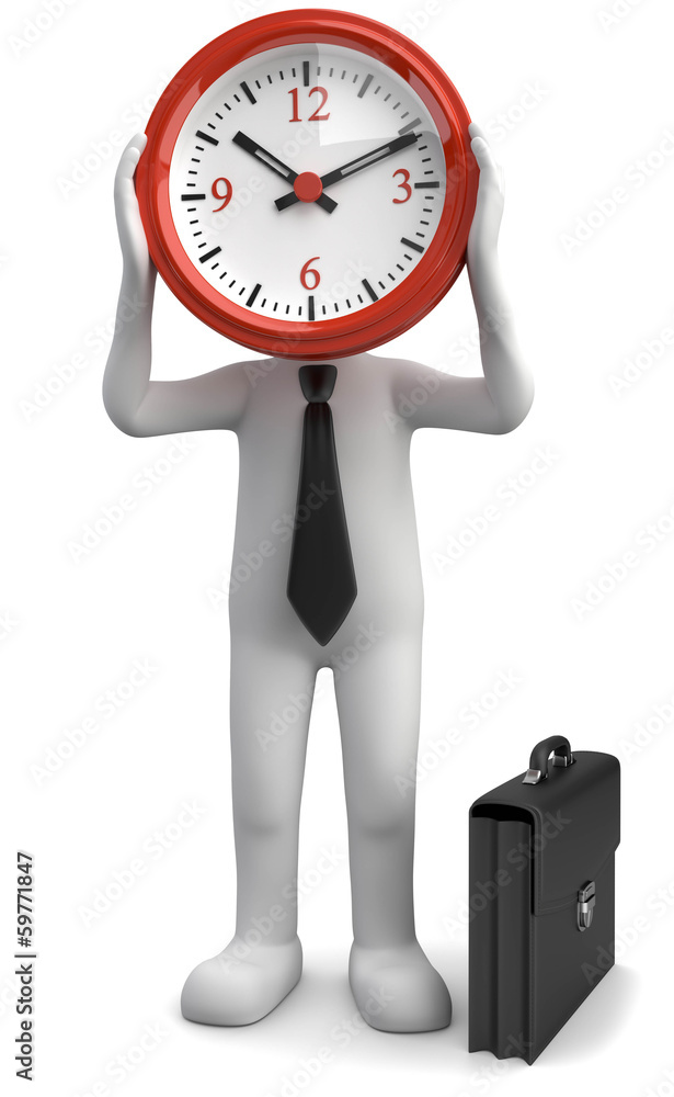 Männchen Zeitdruck Stock-Illustration | Adobe Stock