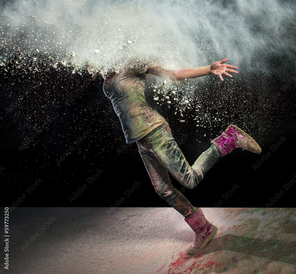 Head in Powder Stock Photo | Adobe Stock