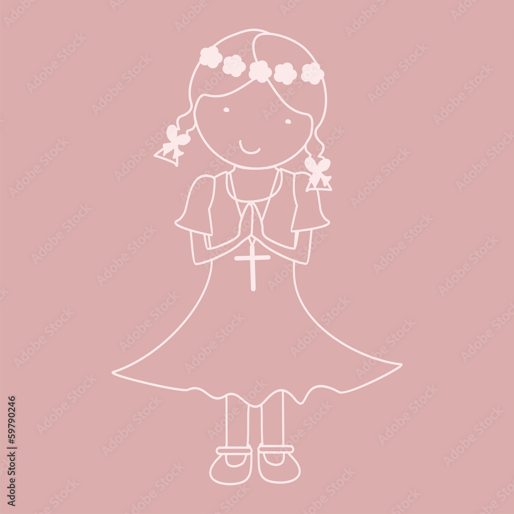 MI PRIMERA COMUNION vector de Stock | Adobe Stock
