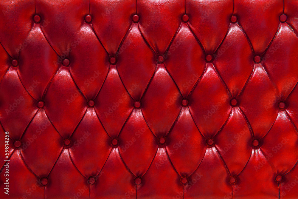 Fondo de textura de cuero natural acolchado en color rojo Stock 写真 ...