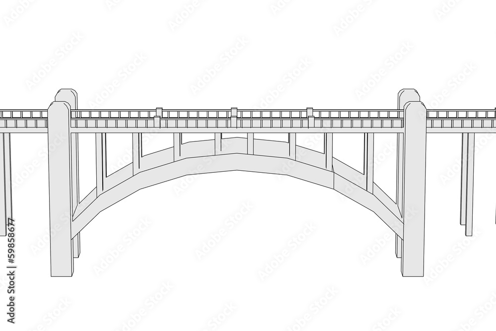 cartoon image of bridge (architecture element) Stock Illustration ...