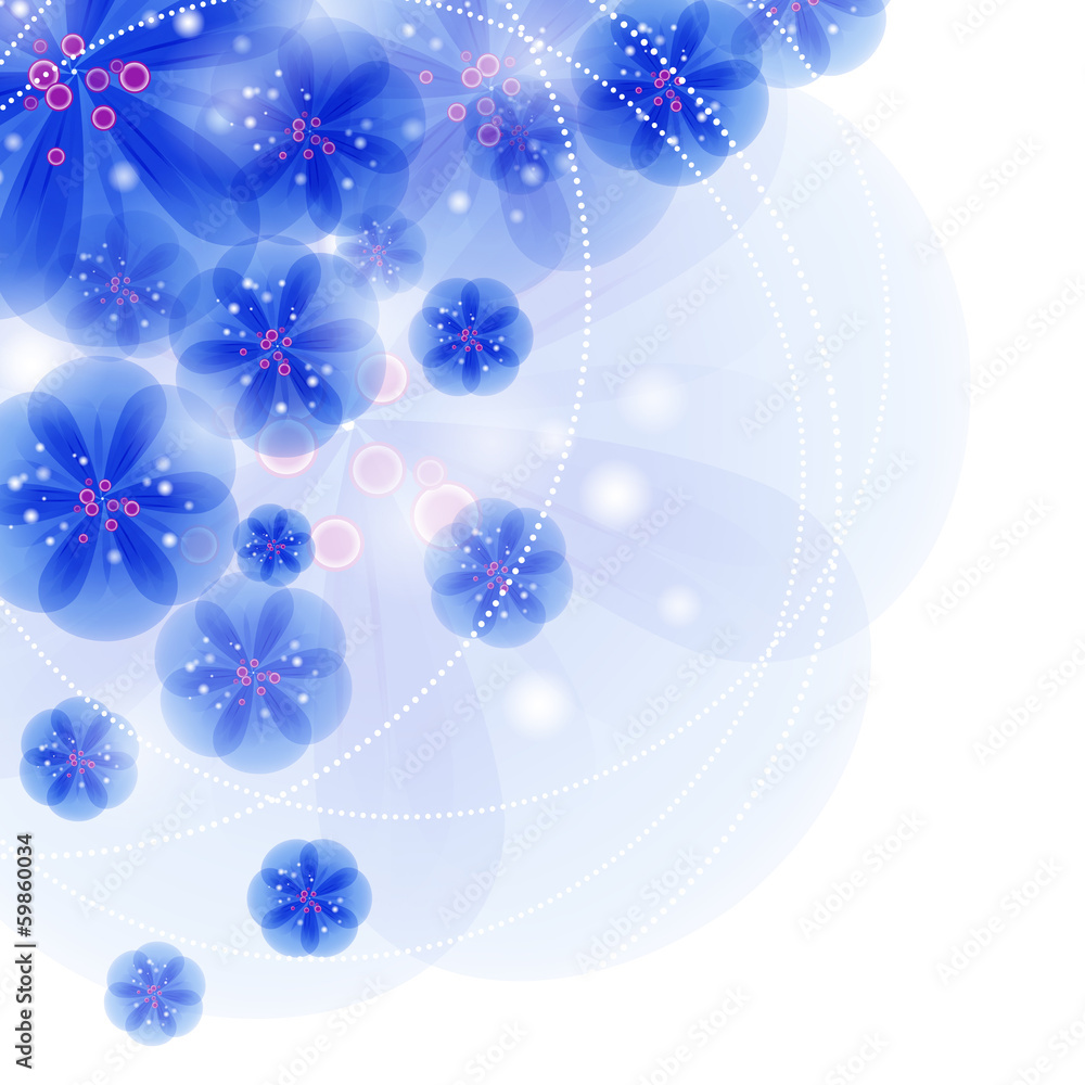 blue flower background Stock Vector | Adobe Stock