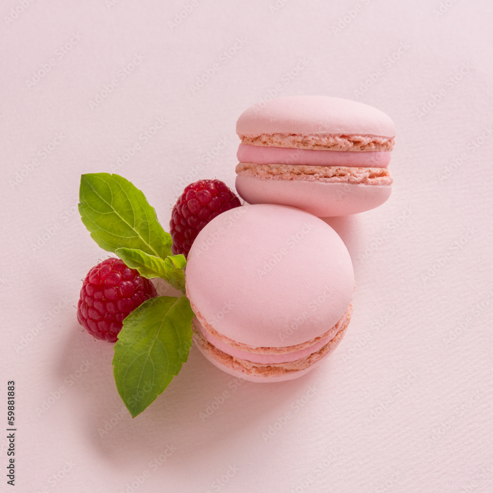 macaron rose Stock Photo | Adobe Stock