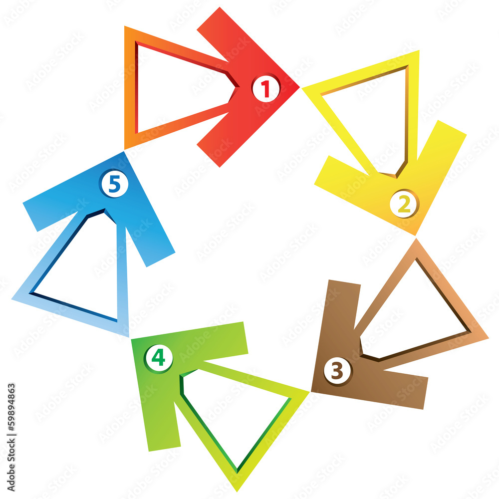 arrow diagram, loop diagram, step chart Stock Vector | Adobe Stock