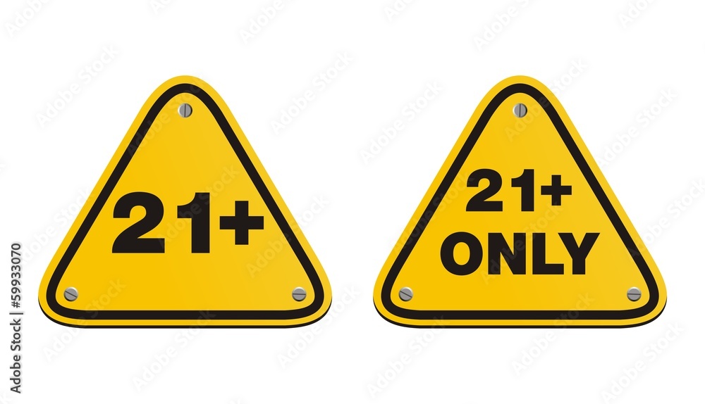 21 And Over Sign
