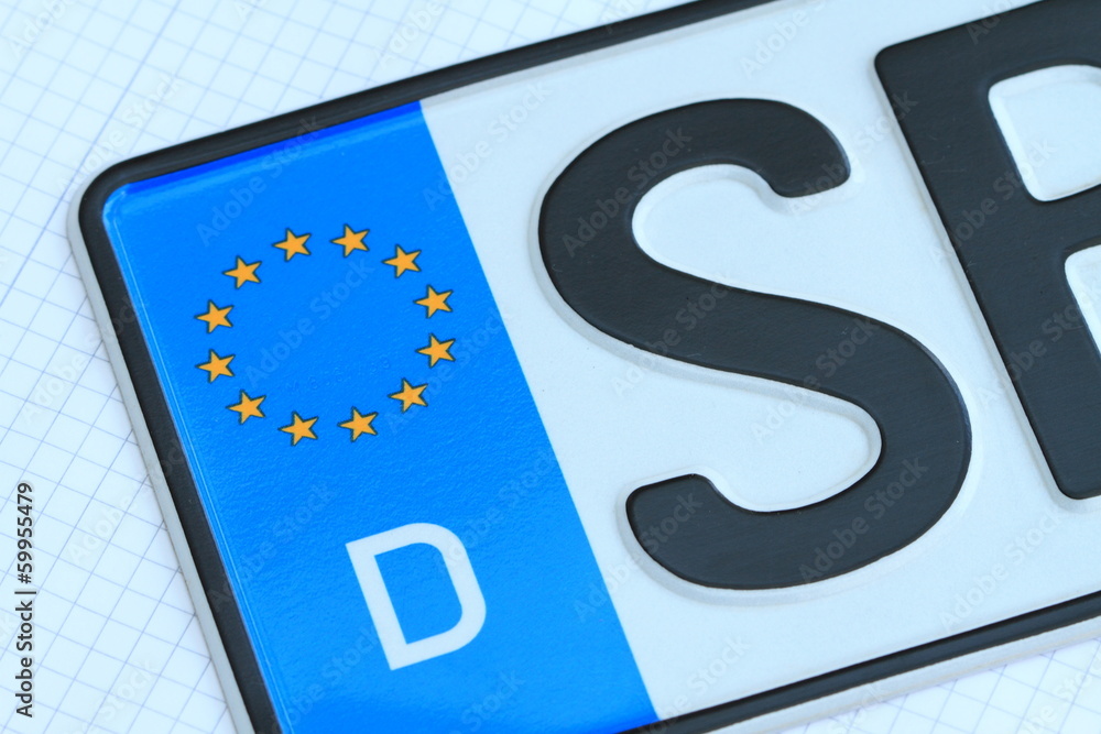 Nummernschild Stock-Foto | Adobe Stock