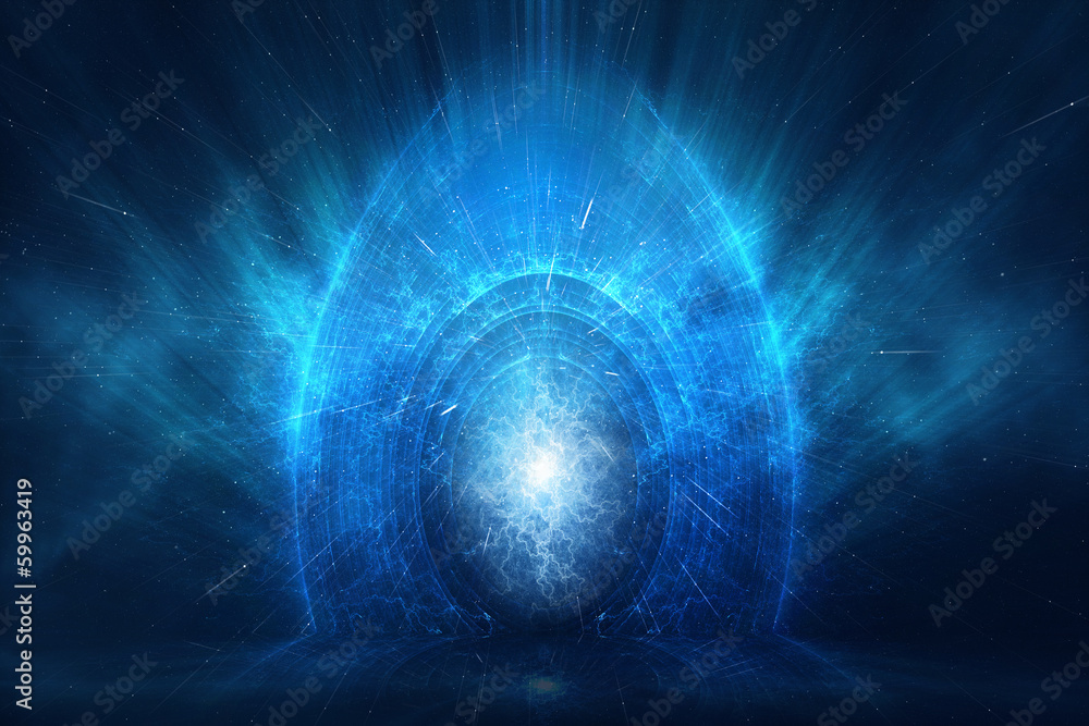 Time and space travel concept abstract background Stock Illustration ...