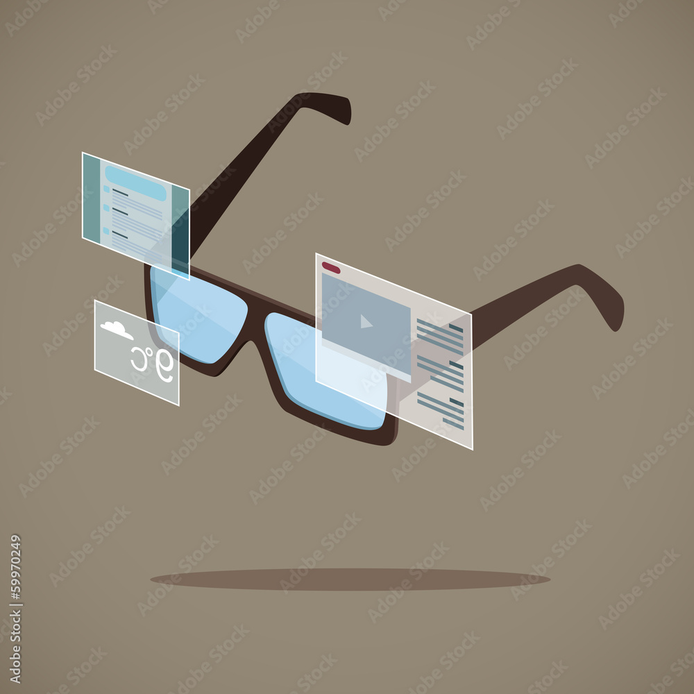 Smart glasses Stock Vector | Adobe Stock