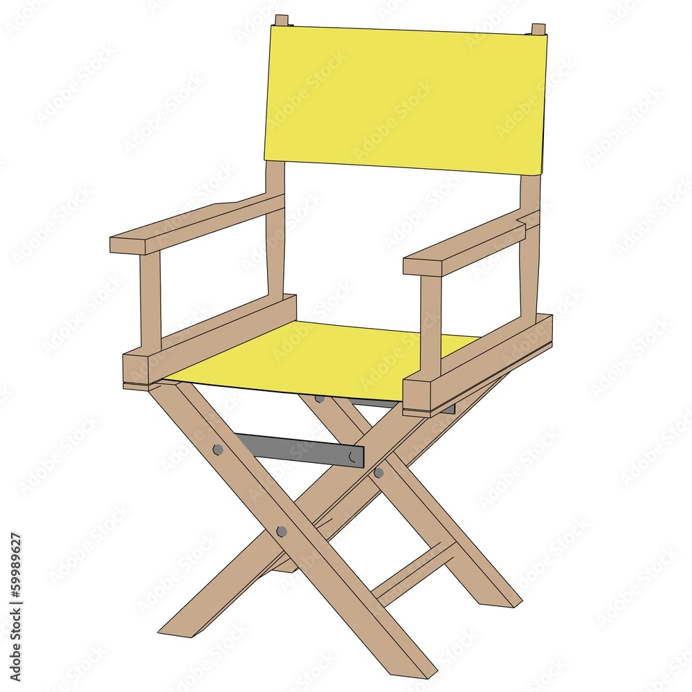 cartoon image of director chair Stock Photo | Adobe Stock