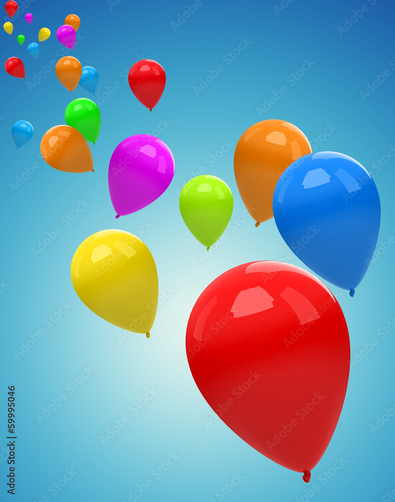 Die Luftballons Stock-Illustration | Adobe Stock
