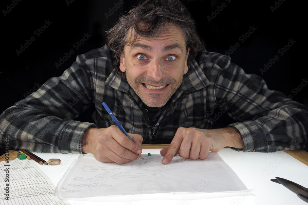 smiling animator Stock Photo | Adobe Stock