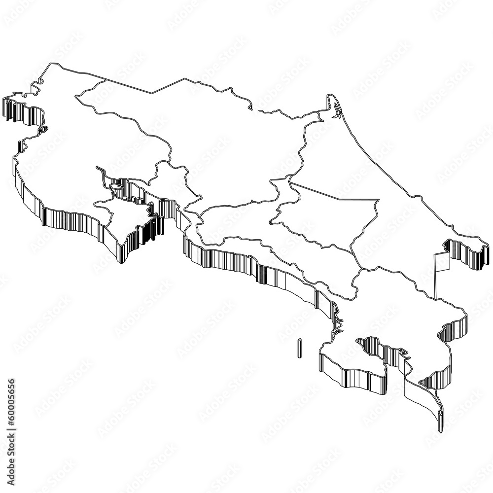 コスタリカの地図