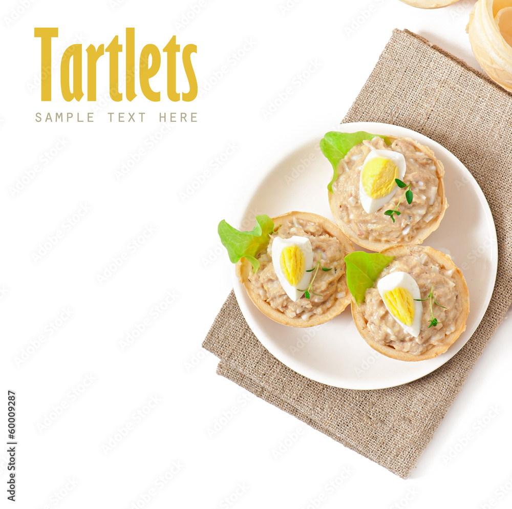 Fotografia do Stock: tartlets with fish paste and egg | Adobe Stock