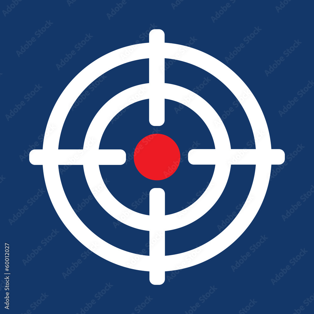 Symbol of crosshair in infographics style. Vector illustration Stock ...