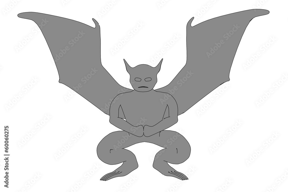 cartoon image of gargoyle creature Stock Illustration | Adobe Stock