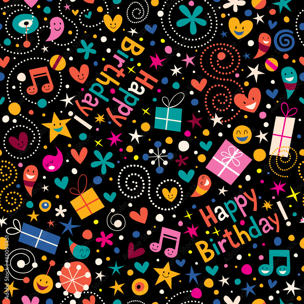 Happy Birthday pattern Stock Vector | Adobe Stock