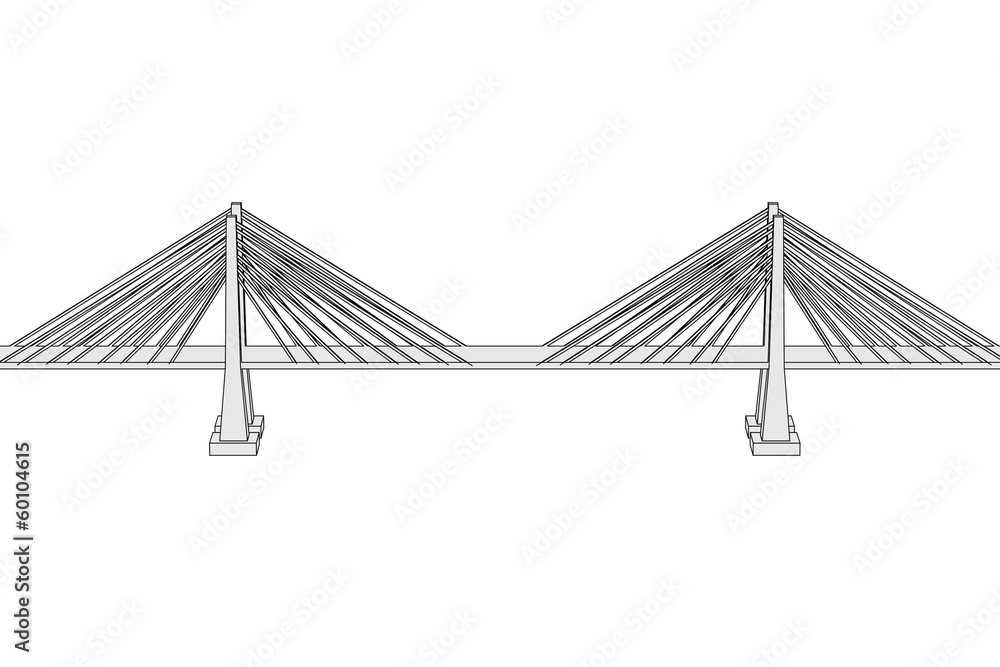cartoon image of bridge (architecture element) Stock Illustration ...