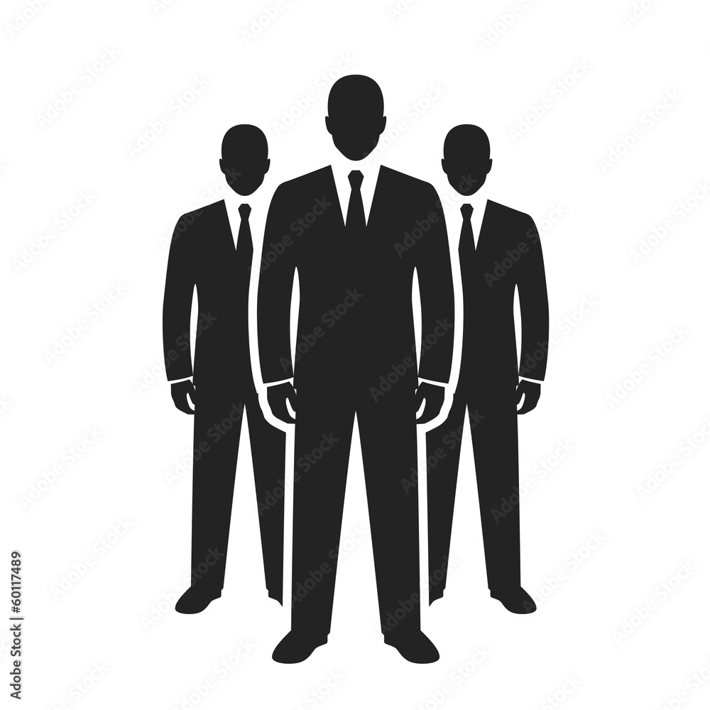 business team leadership concept silhouette icon Stock Vector | Adobe Stock