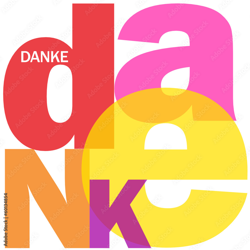 "DANKE" Karte (Vielen Dank Schön Sehr Dankbarkeit) Stock Vector | Adobe ...