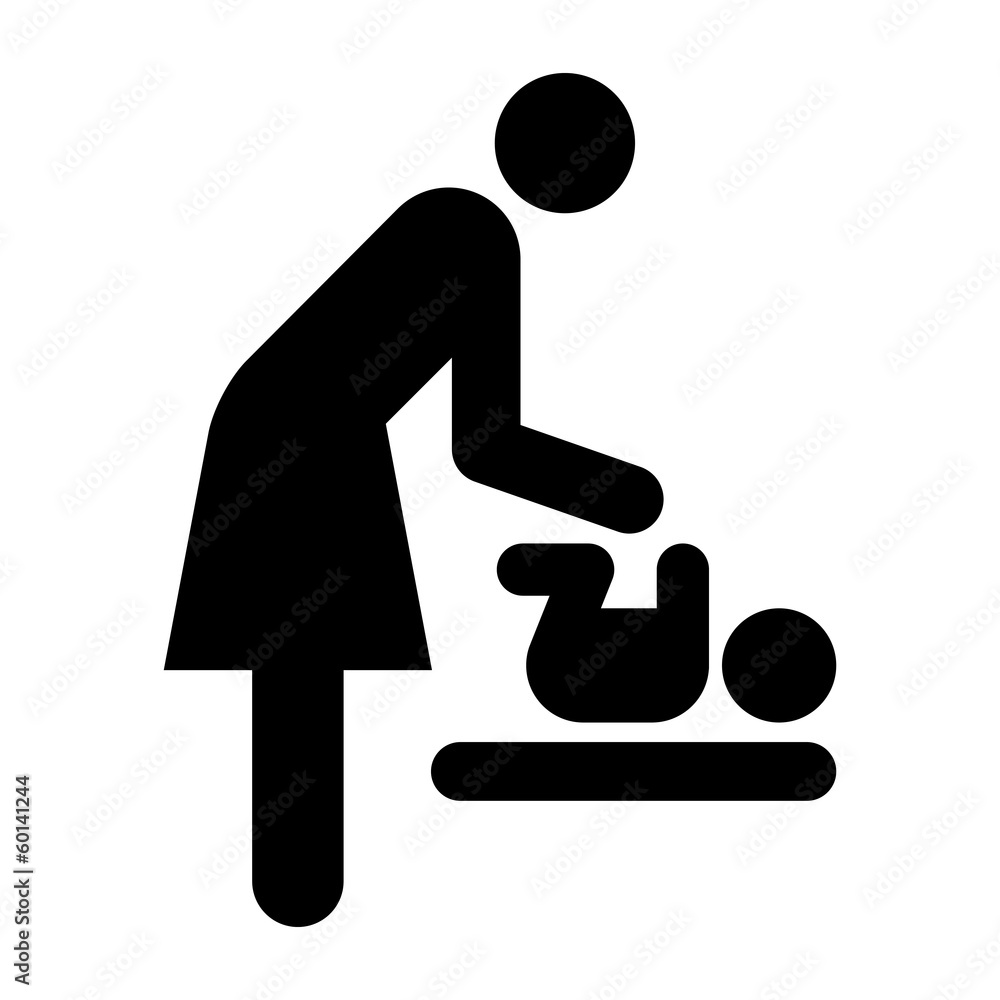 Baby care room symbol, mother room symbol Stock Vector | Adobe Stock