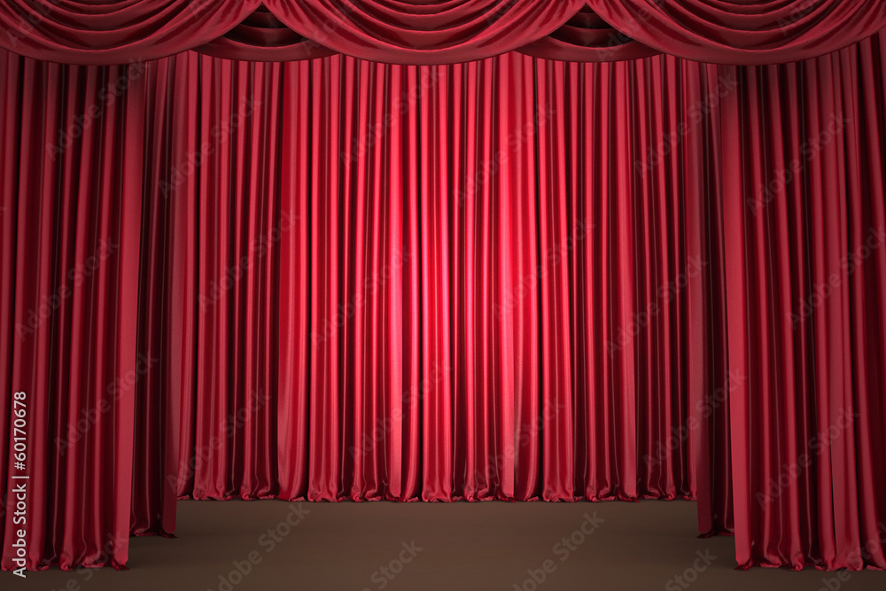 Red theater curtain, background Stock Illustration | Adobe Stock