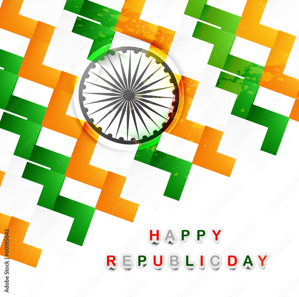 Stylish indian flag republic day beautiful tricolor vector Stock Vector ...
