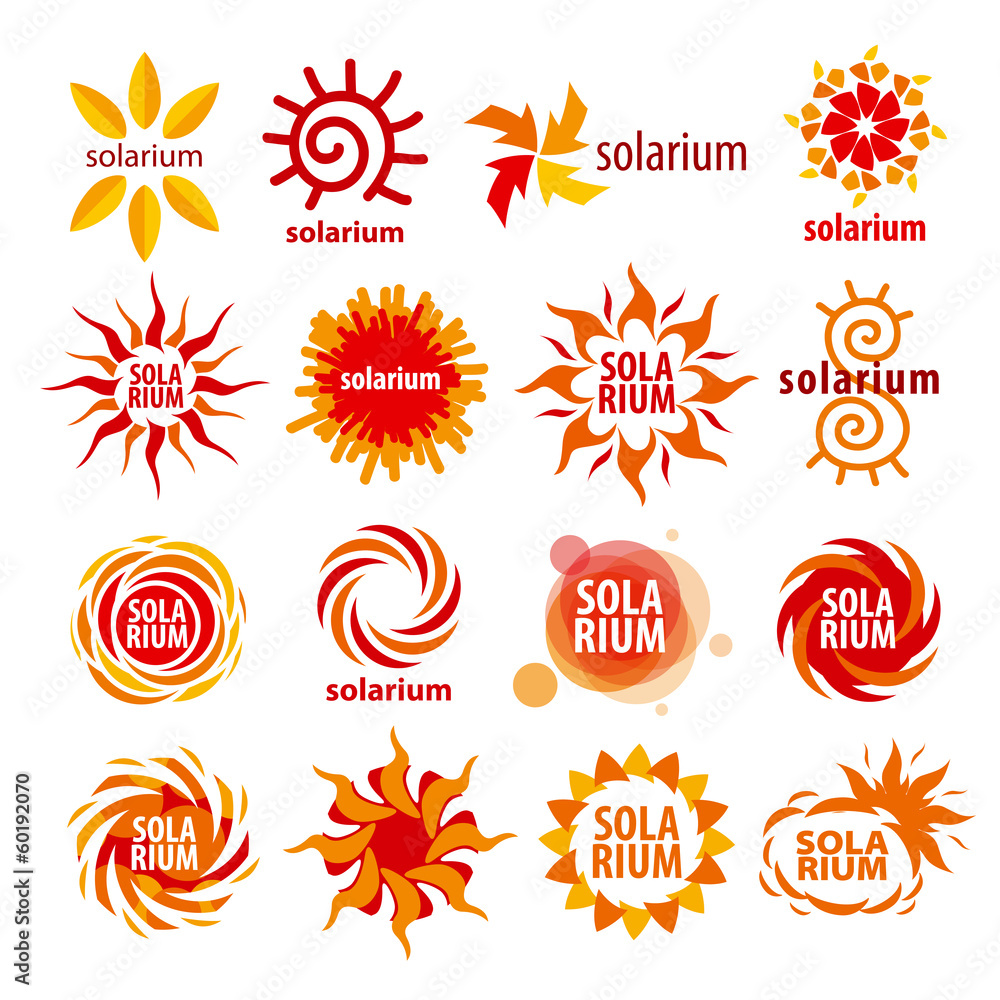 vector collection of different logos for solarium Stock Vector | Adobe ...