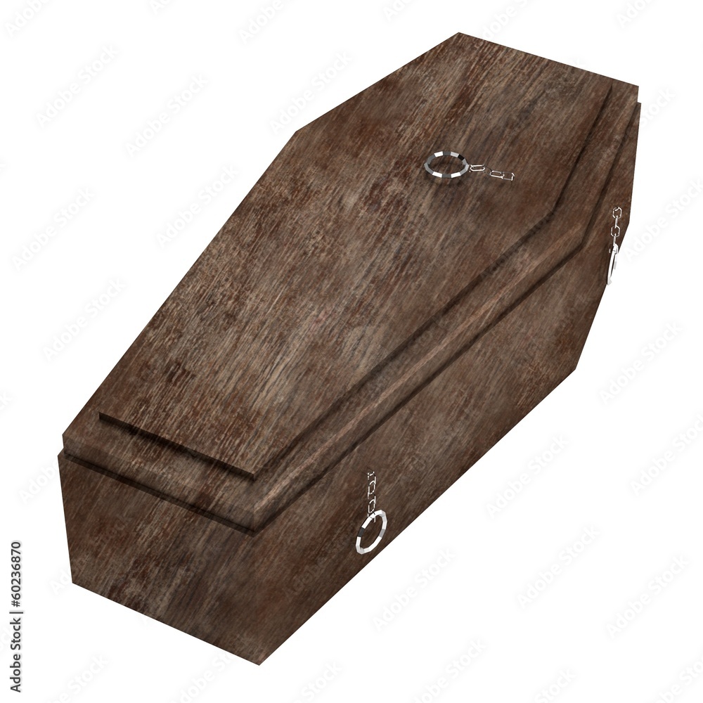 realistic 3d render of coffin Stock Illustration | Adobe Stock