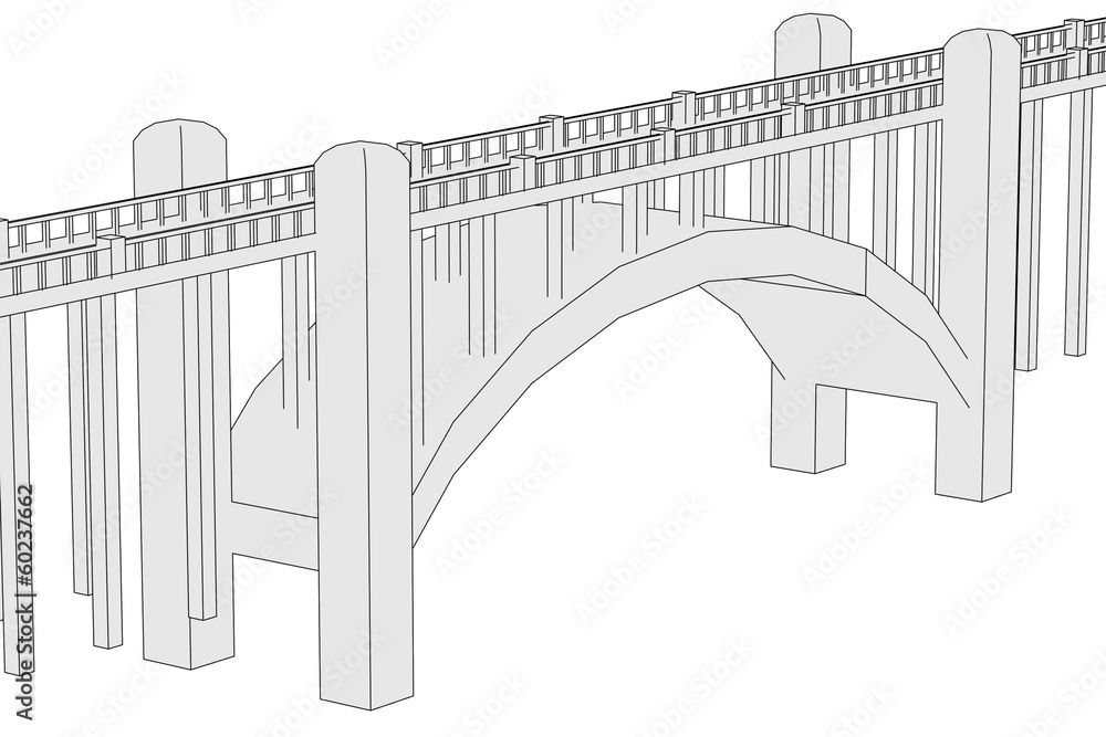 cartoon image of bridge (architecture element) Stock Illustration ...